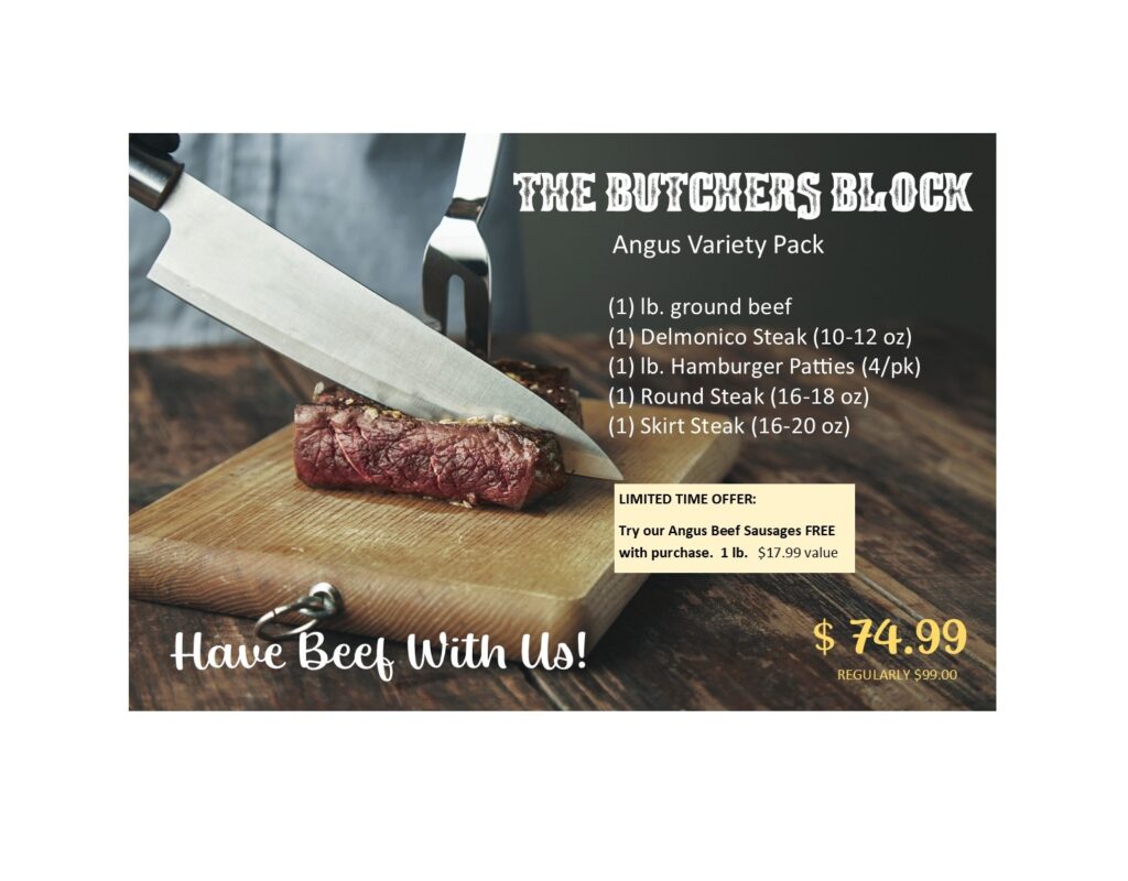 The Butcher's Block Angus Variety Pack-Meat Bundle-PLUS FREE ITEM ...